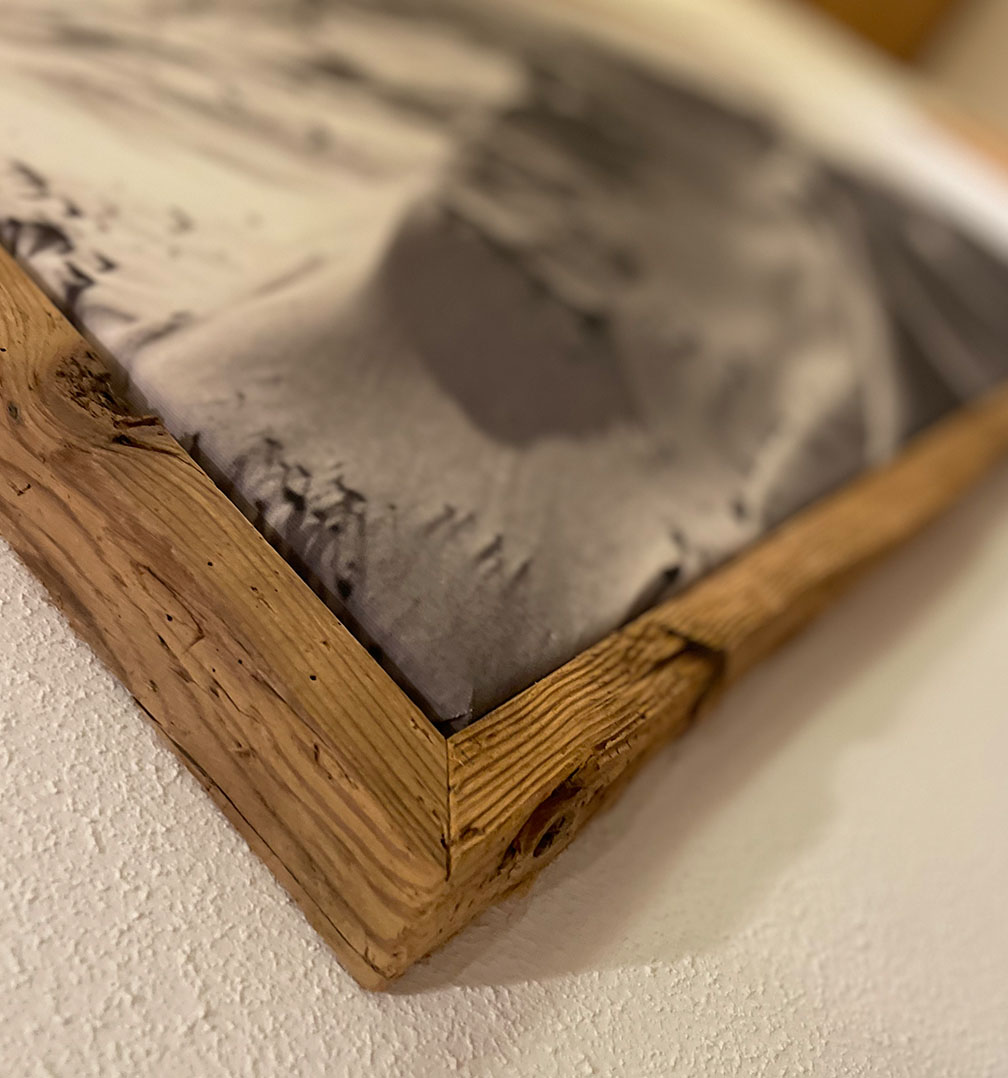 Unsere handgemachten Holzrahmen. - wandbilder.tirol